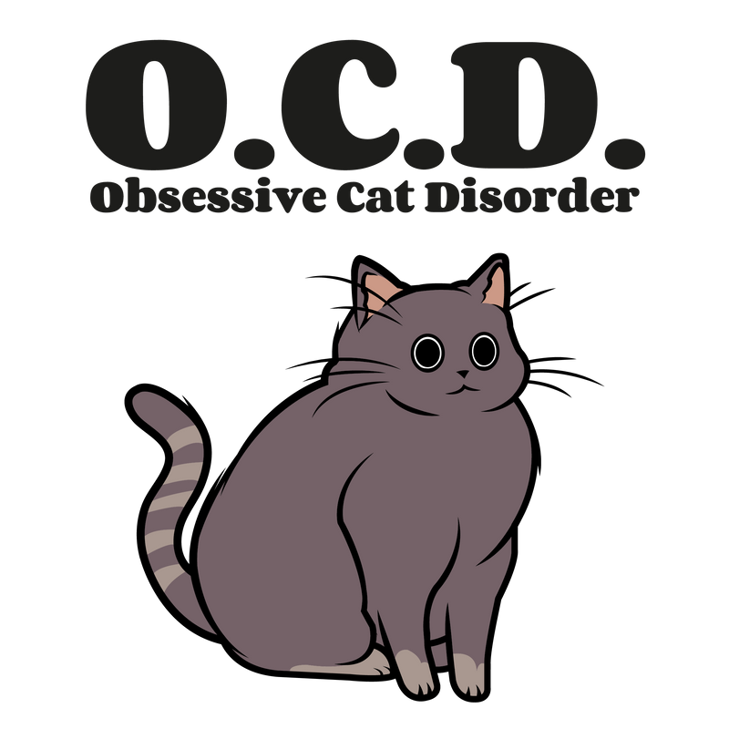 OCD: Obsessive Cat Disorder T-Shirt - Cat Bandit | Cat Shirts ...