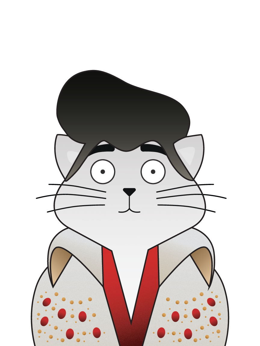 Elvis Cat T-Shirt - Cat Bandit | Cat Shirts Sponsoring Rescue Cats