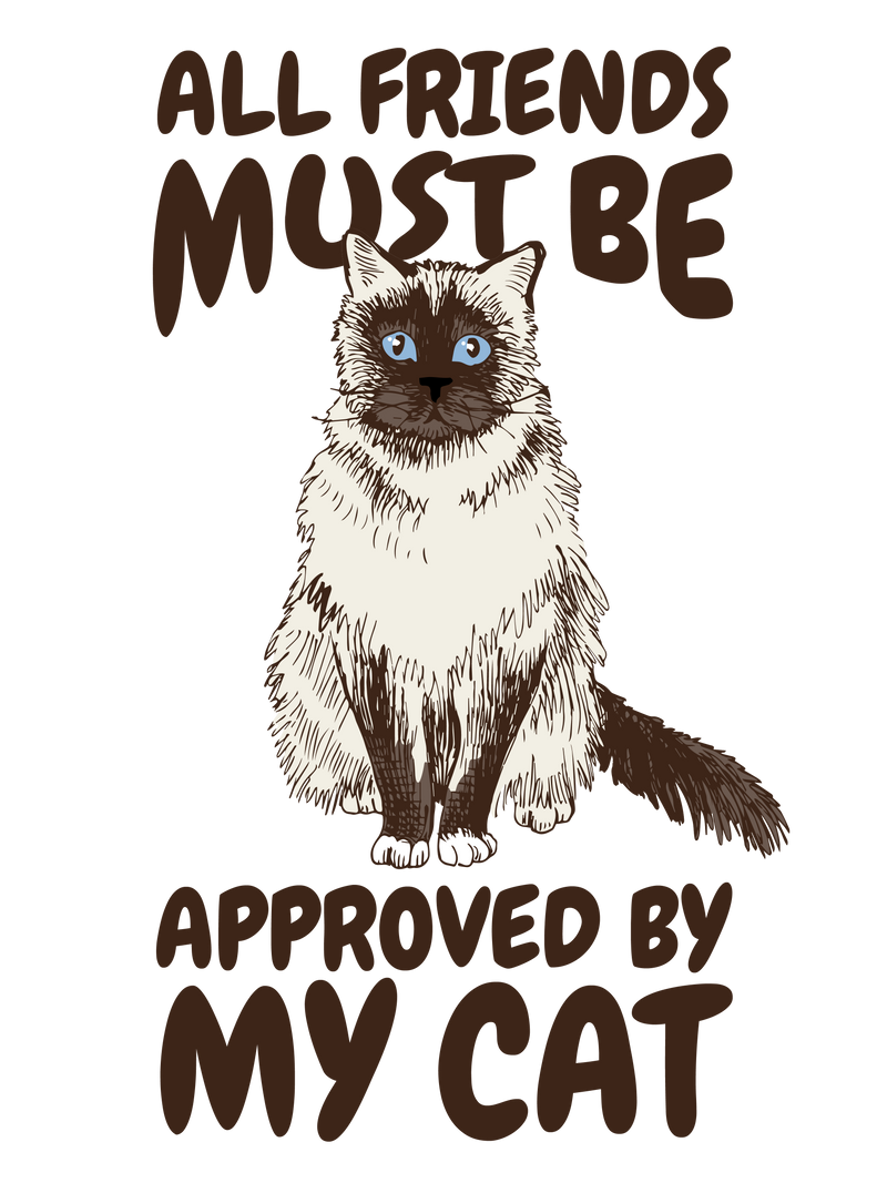 Cat Approves Friends T-Shirt - Cat Bandit | Cat Shirts Sponsoring ...